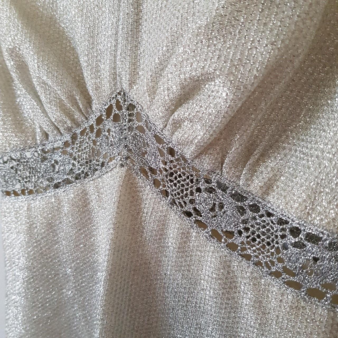 White Mini Dress With Silver Sparkles ♡ Size Depop