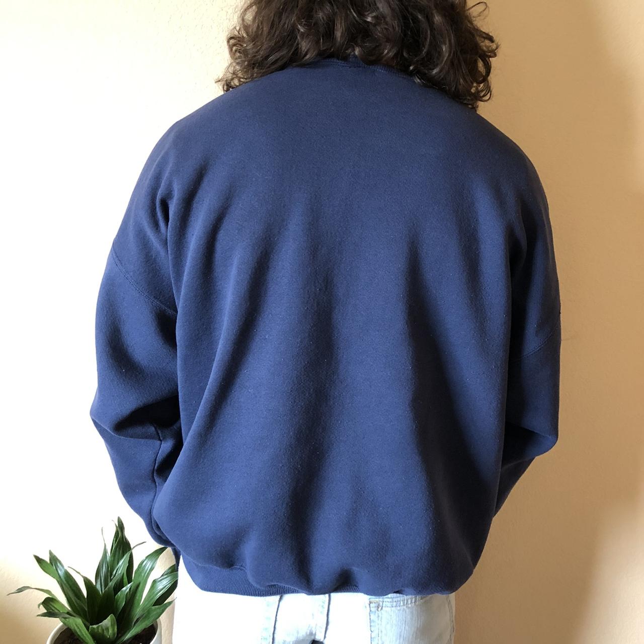 Vintage Hanes crewneck sweatshirt. Navy color with a... - Depop