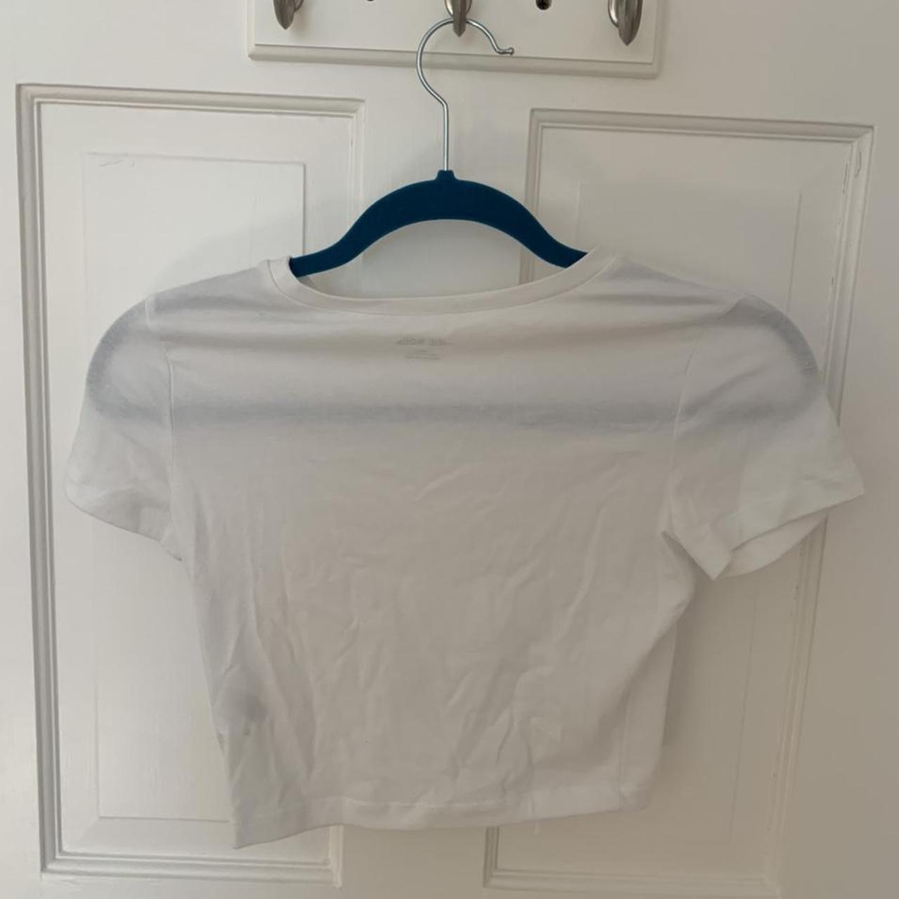 Wild fable cropped white tee Perfect for layering... - Depop