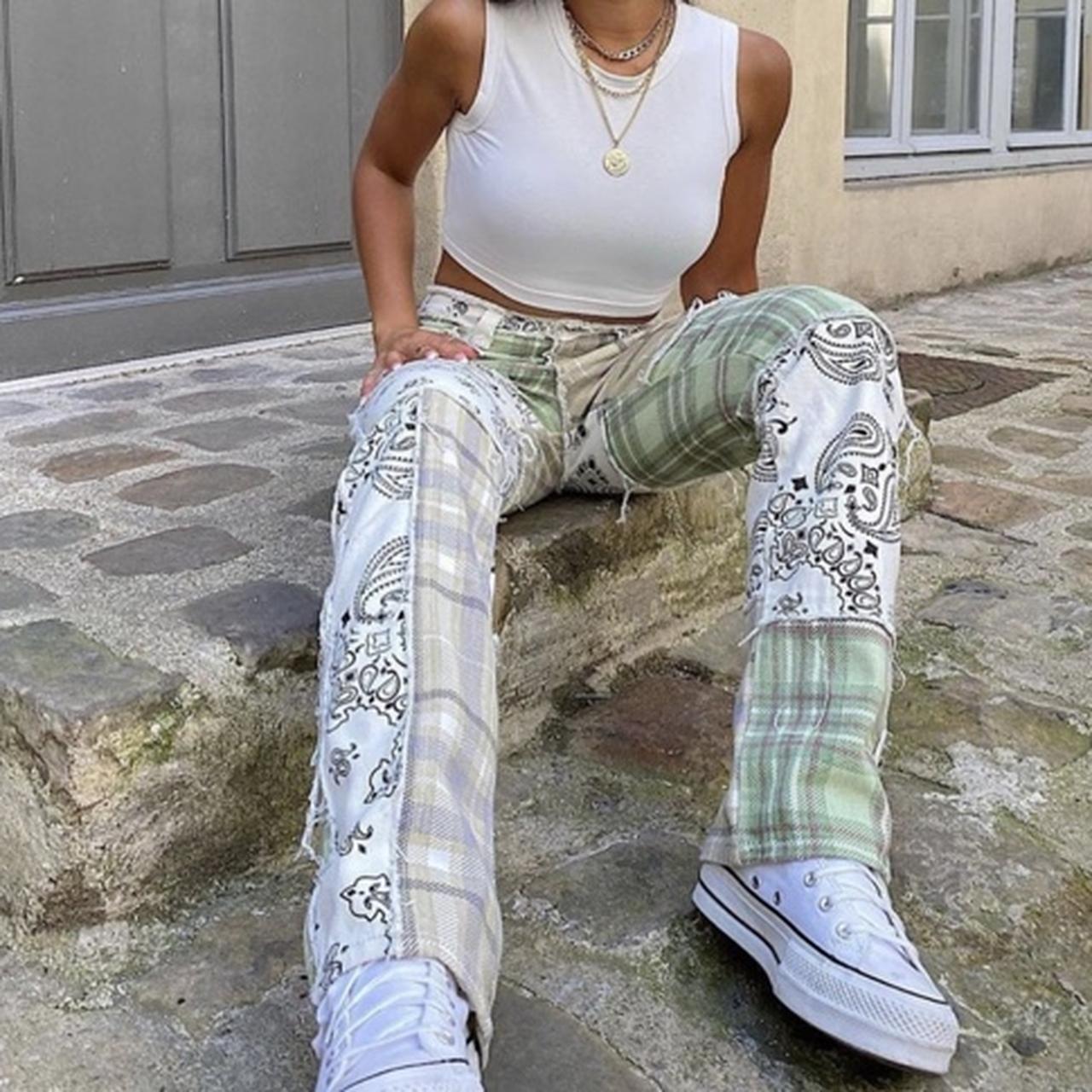 Jaded London patchwork jeans -only worn once!! -the... - Depop