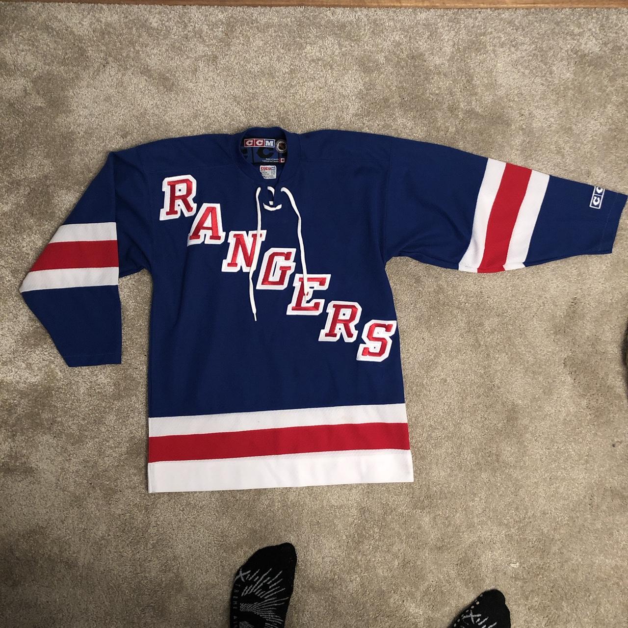 Blue New York Rangers ice hockey jersey Official... - Depop