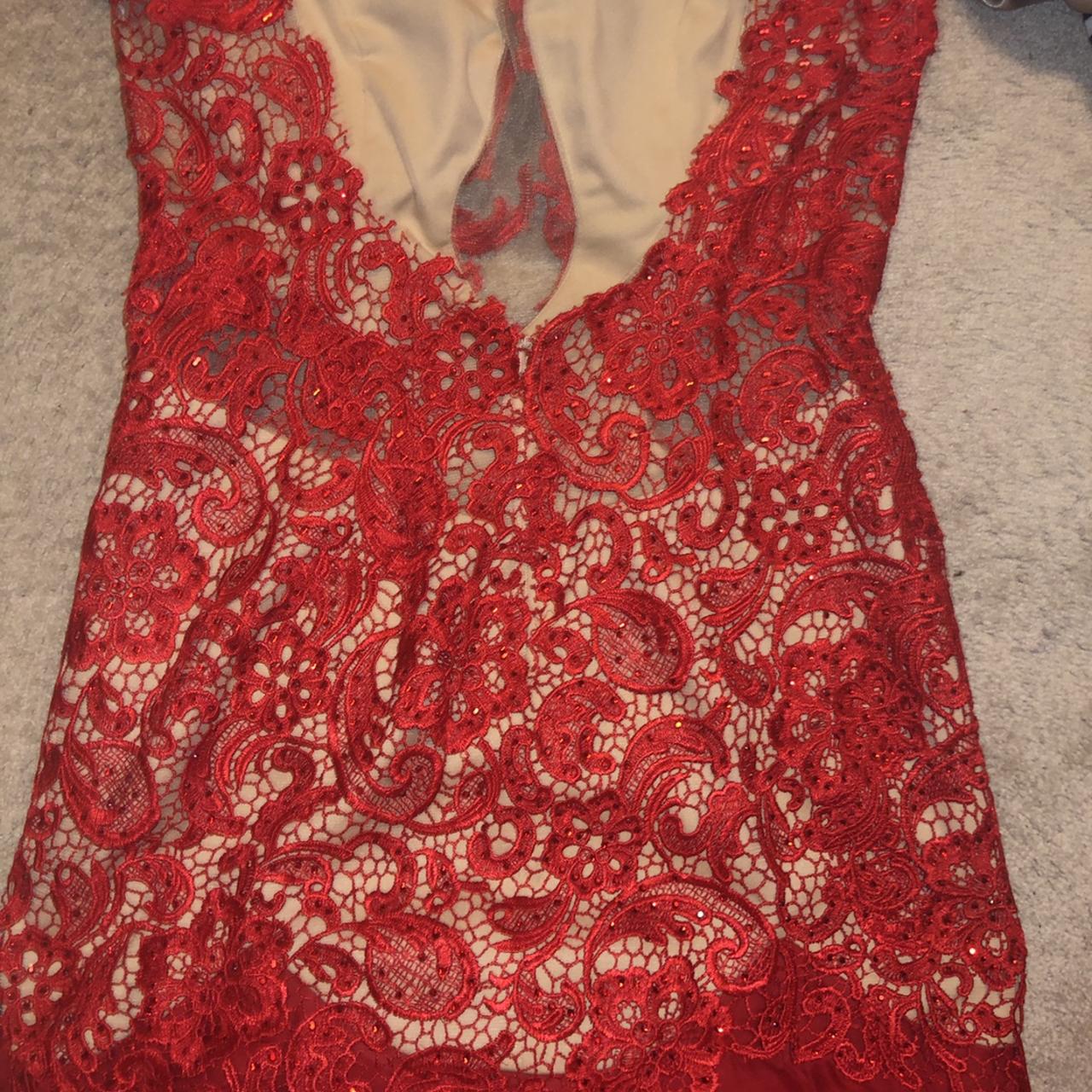 Beautiful royal red💃👠🌹🥀🌶 formal prom dress. Lace and... - Depop