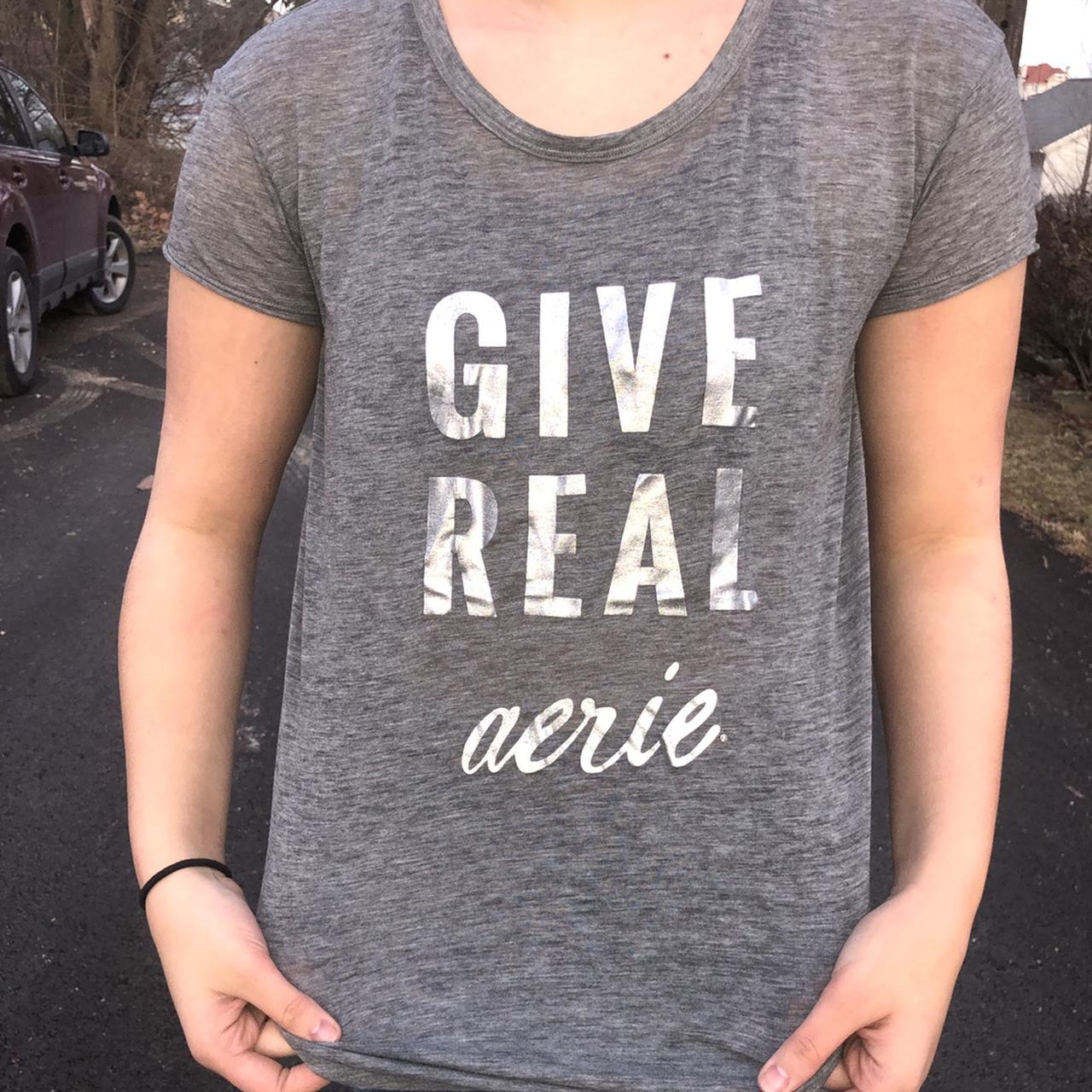 Limited edition Aerie Real tee shirt made from there... - Depop