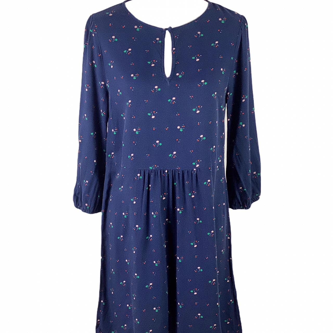 Lovely navy blue, smock style dress by Boden in a... - Depop