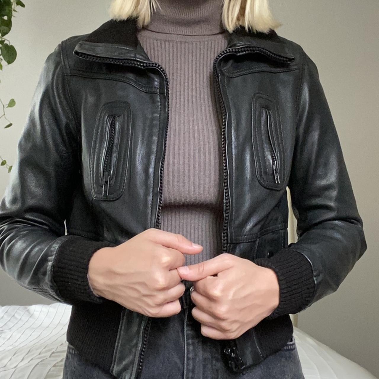Gorgeous thrifted leather biker jacket! Great... - Depop