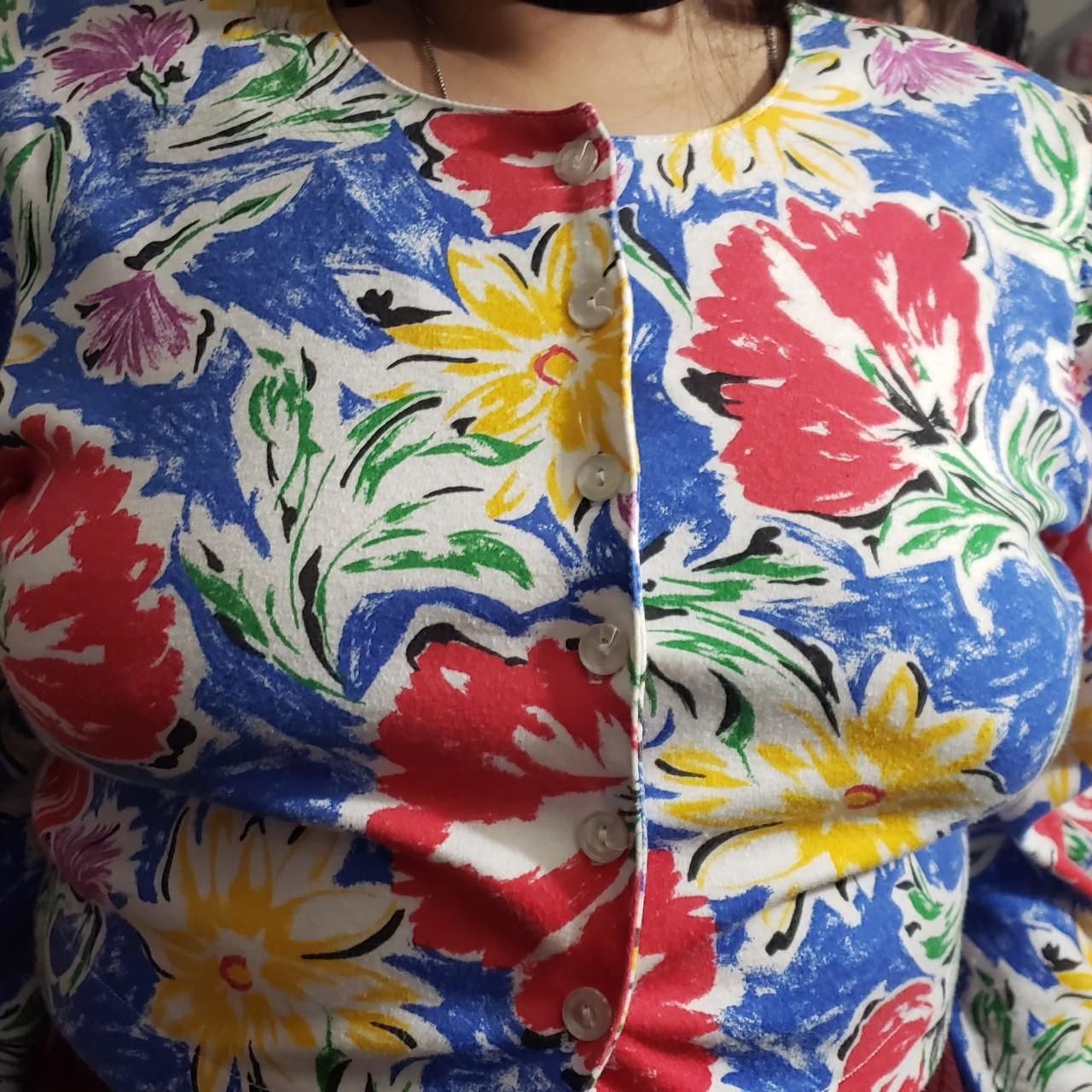 This Vintage Floral Button Up Shirt Is Such A Cute Depop