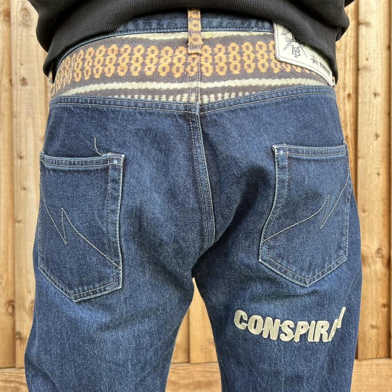 Rare Stussy x Neighbourhood ‘conspiracy’ Denim Jeans... - Depop