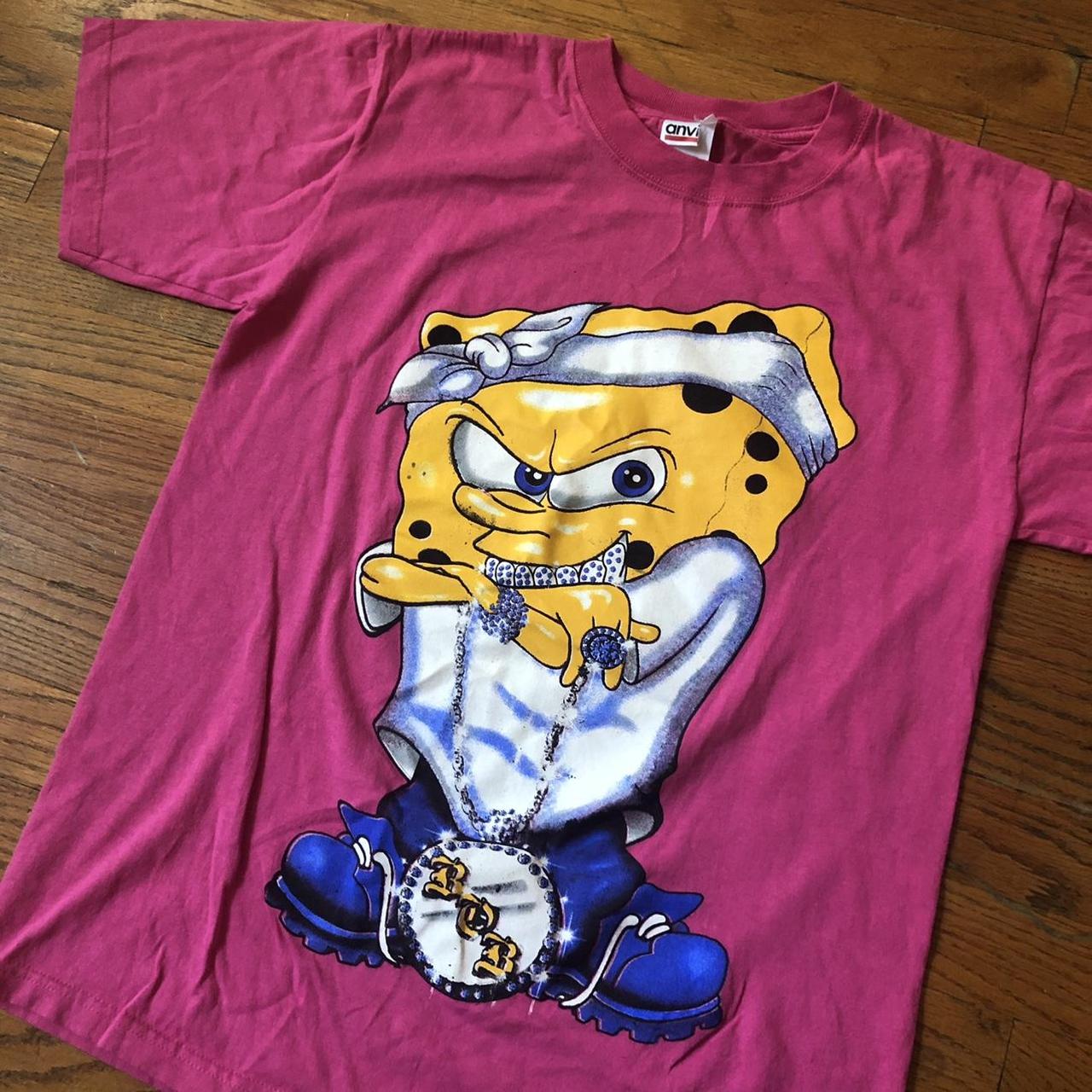 Vintage 2000s ghetto thug bling spongebob square... | Depop
