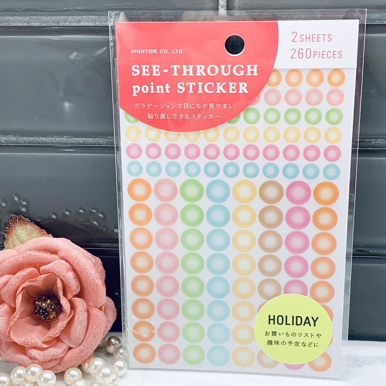 See through Point Stickers 2 sheets (260 pieces) for... - Depop