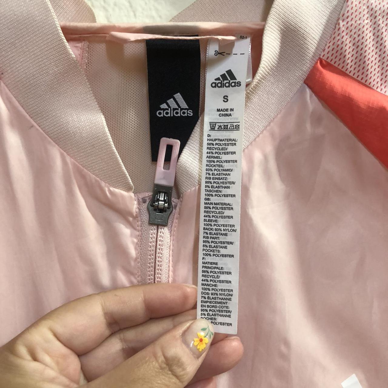 Adidas light pink and coral track jacket.... - Depop
