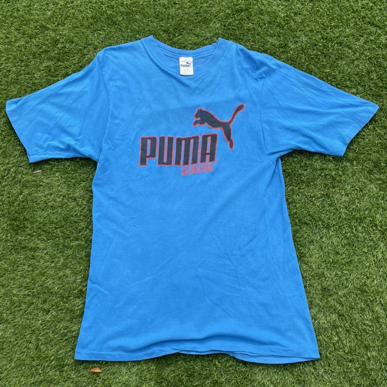 Puma Men's Blue T-shirt | Depop
