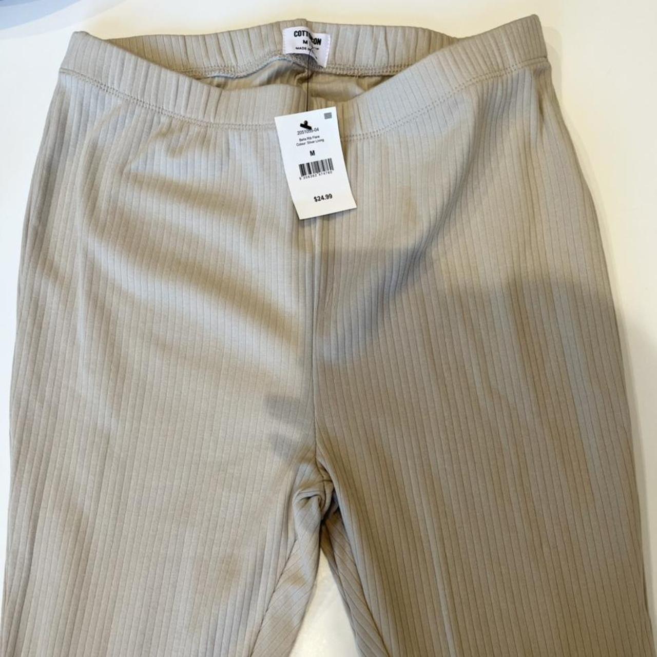 NWT Cotton on ribbed cream flared leggings! In... - Depop