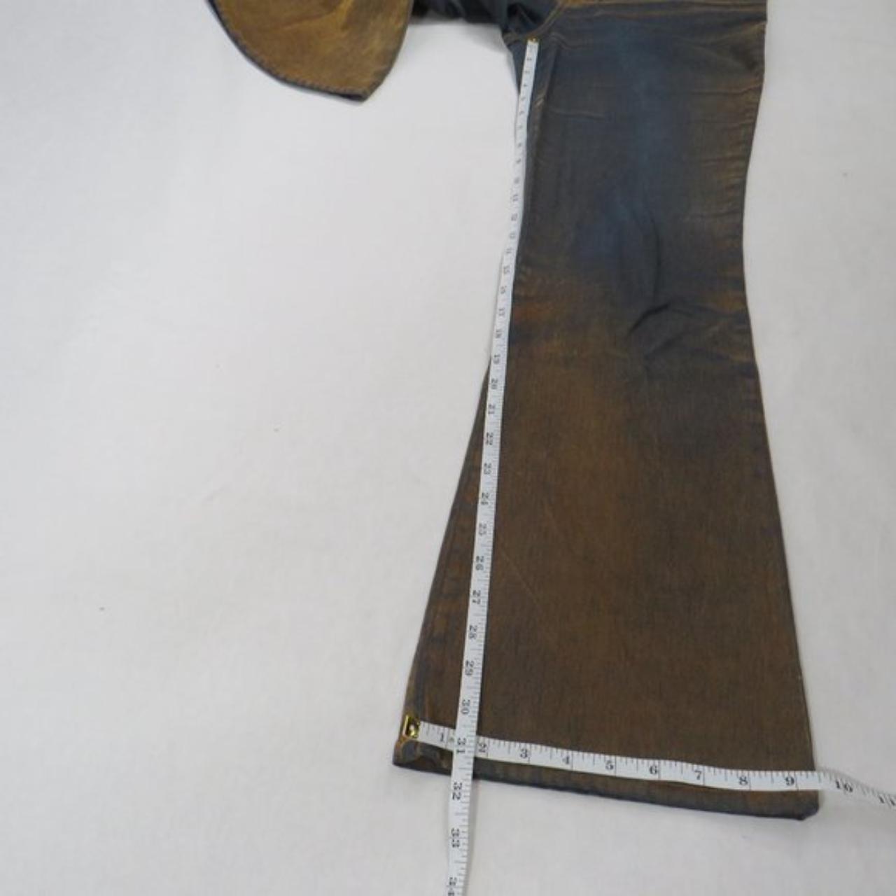 Vintage Bongo blue stretch jeans with tan wash and... - Depop