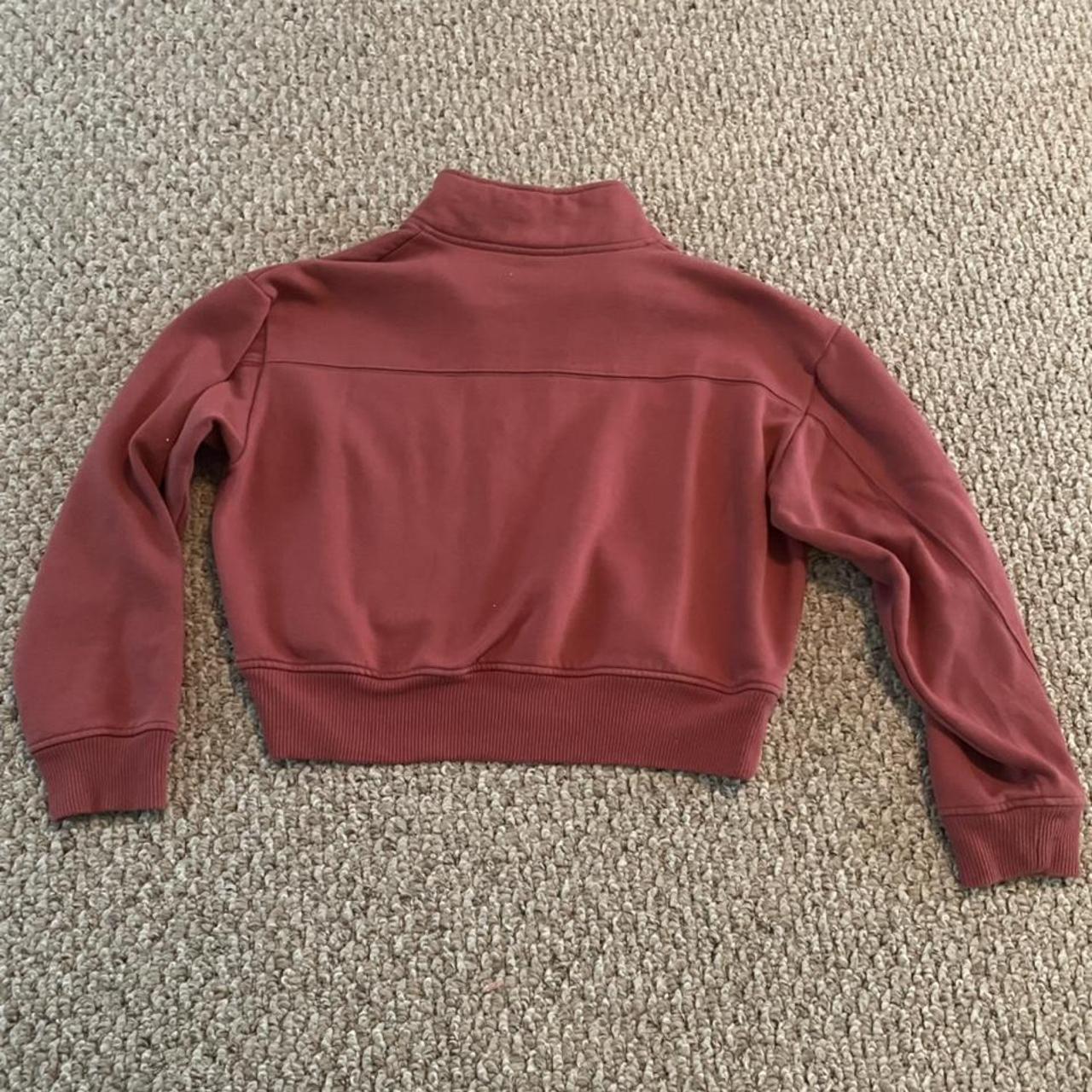 Cropped Pink Half Zip-Up super cute, comfortable... - Depop