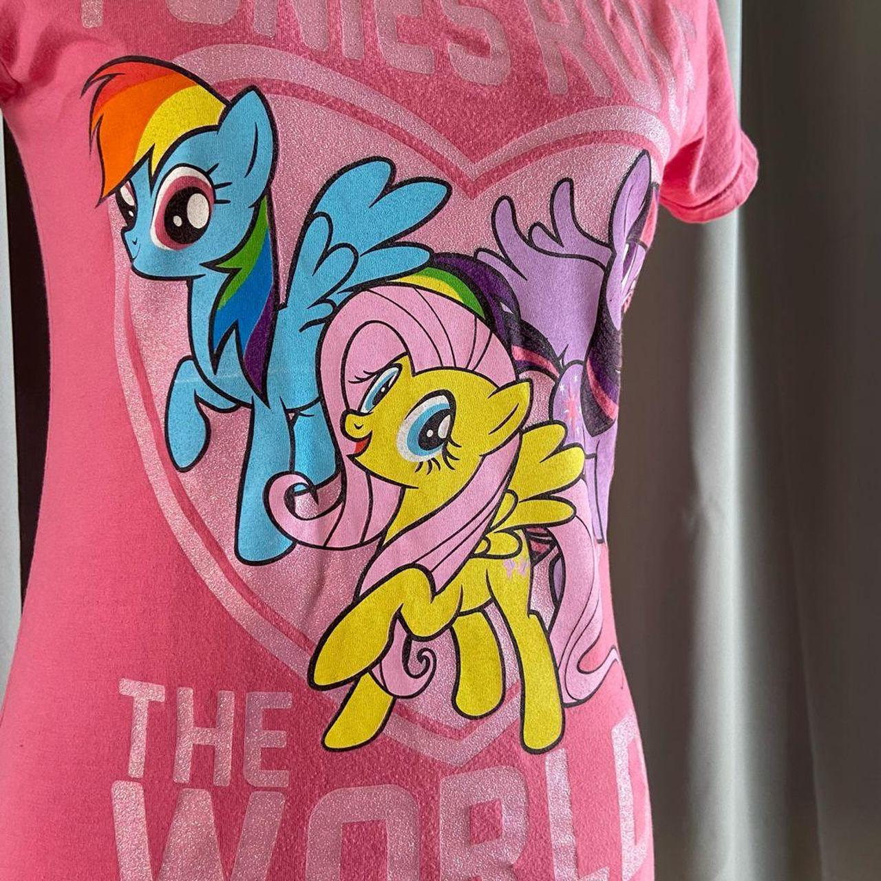 My Little Pony Ponies Rule The World Pink Glitter... - Depop