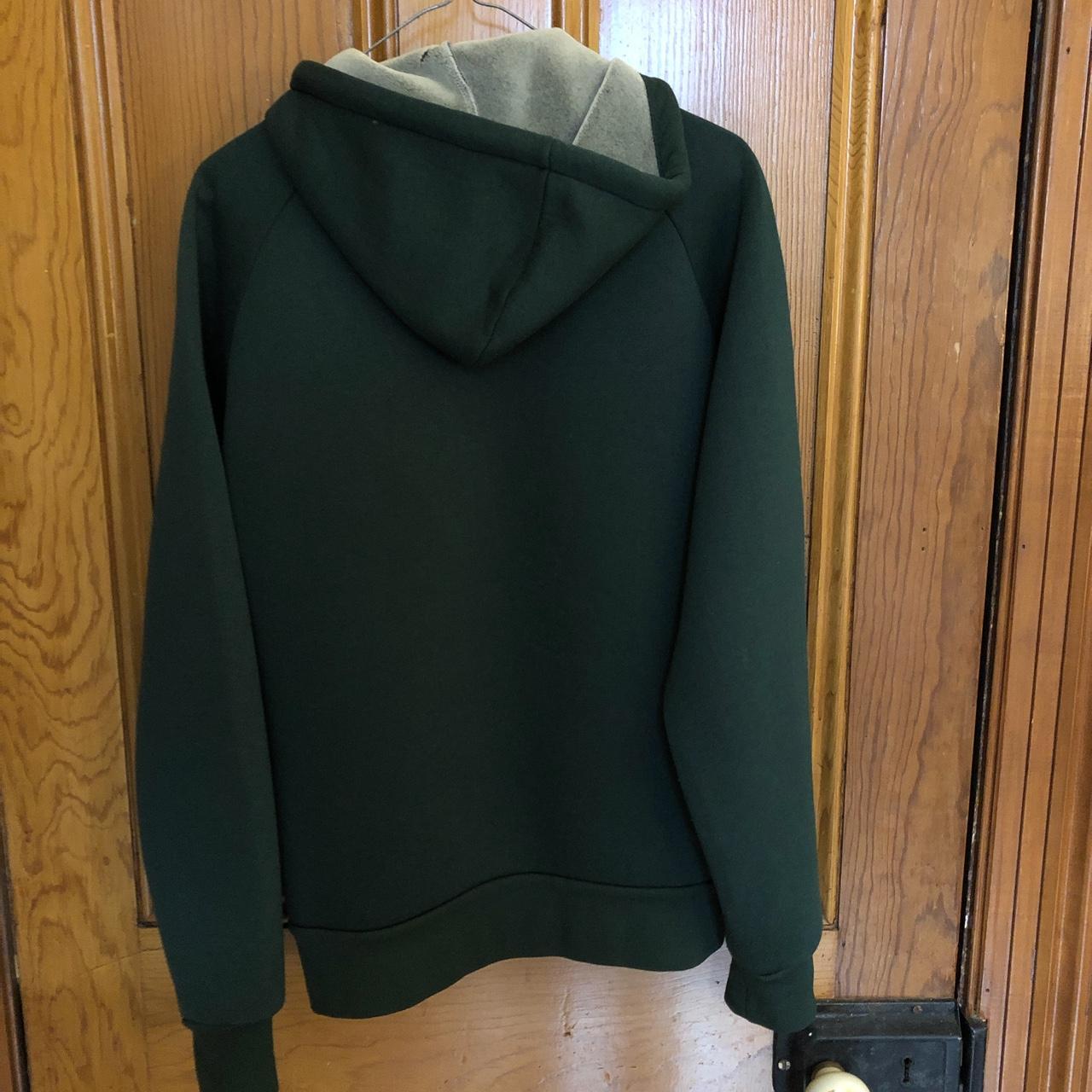 carhartt dark green zip up jacket VERY warm hooded... - Depop
