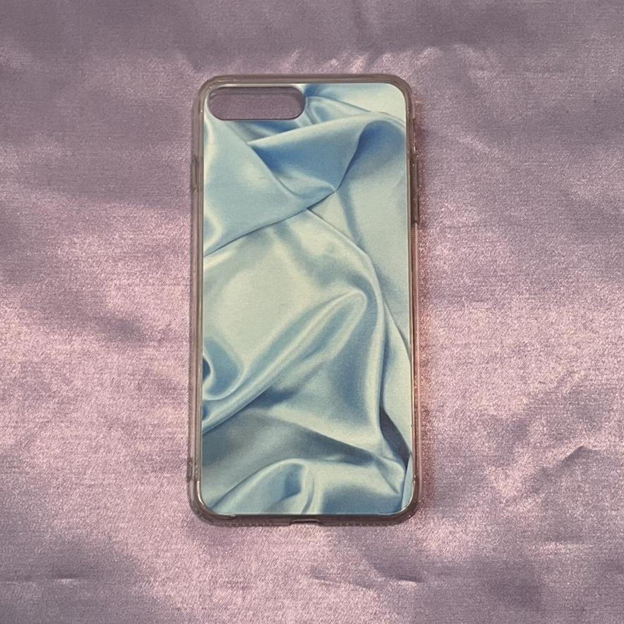 Baby blue silk print iPhone 7/8+ case. Originally... | Depop