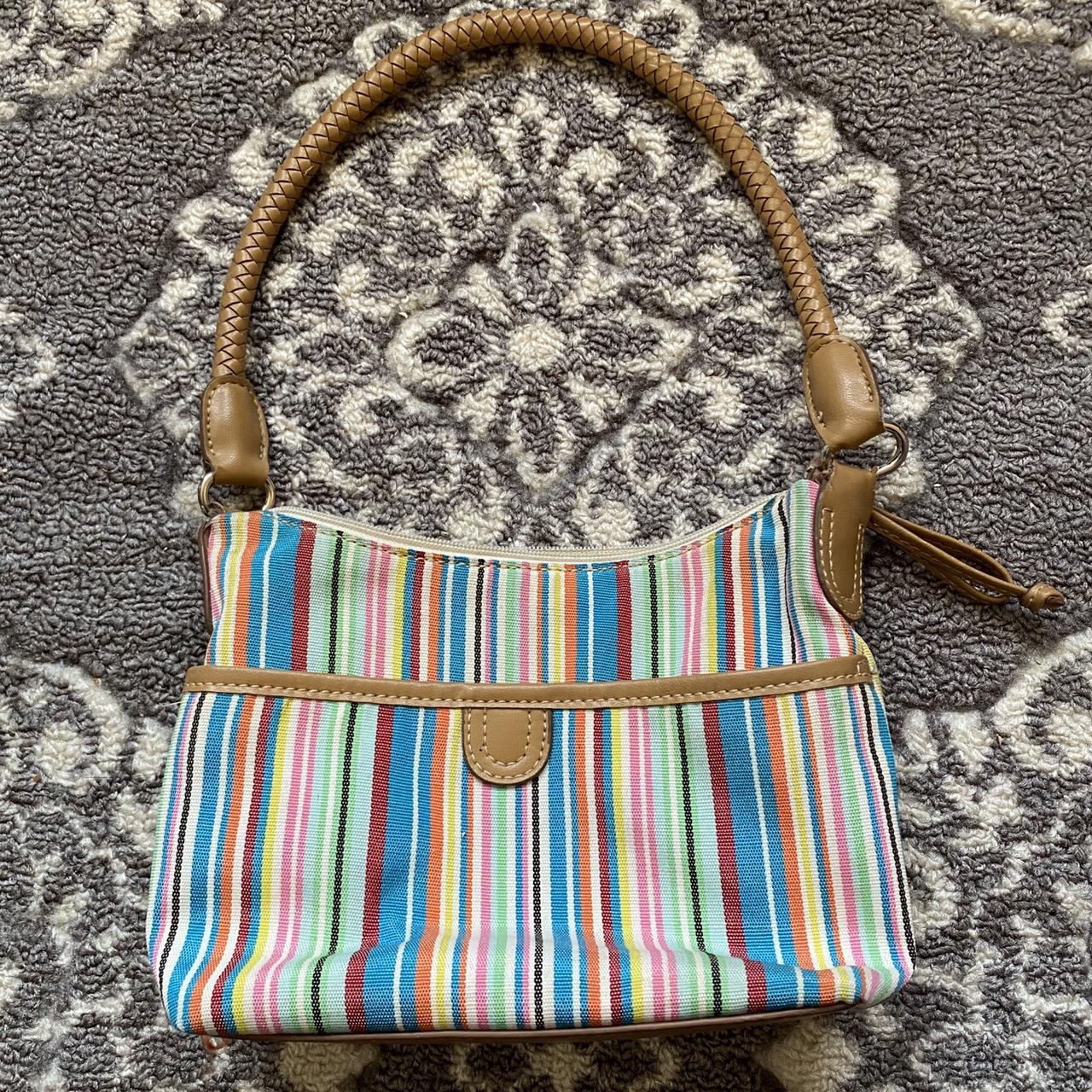 Super cute rainbow striped colorful mini purse with... - Depop