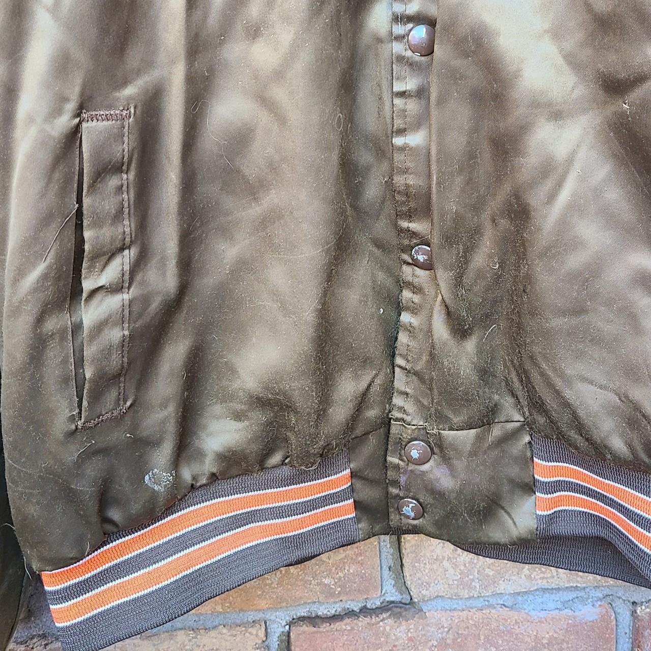 Vintage 80s Chalk Line Cleveland Browns satin jacket... - Depop