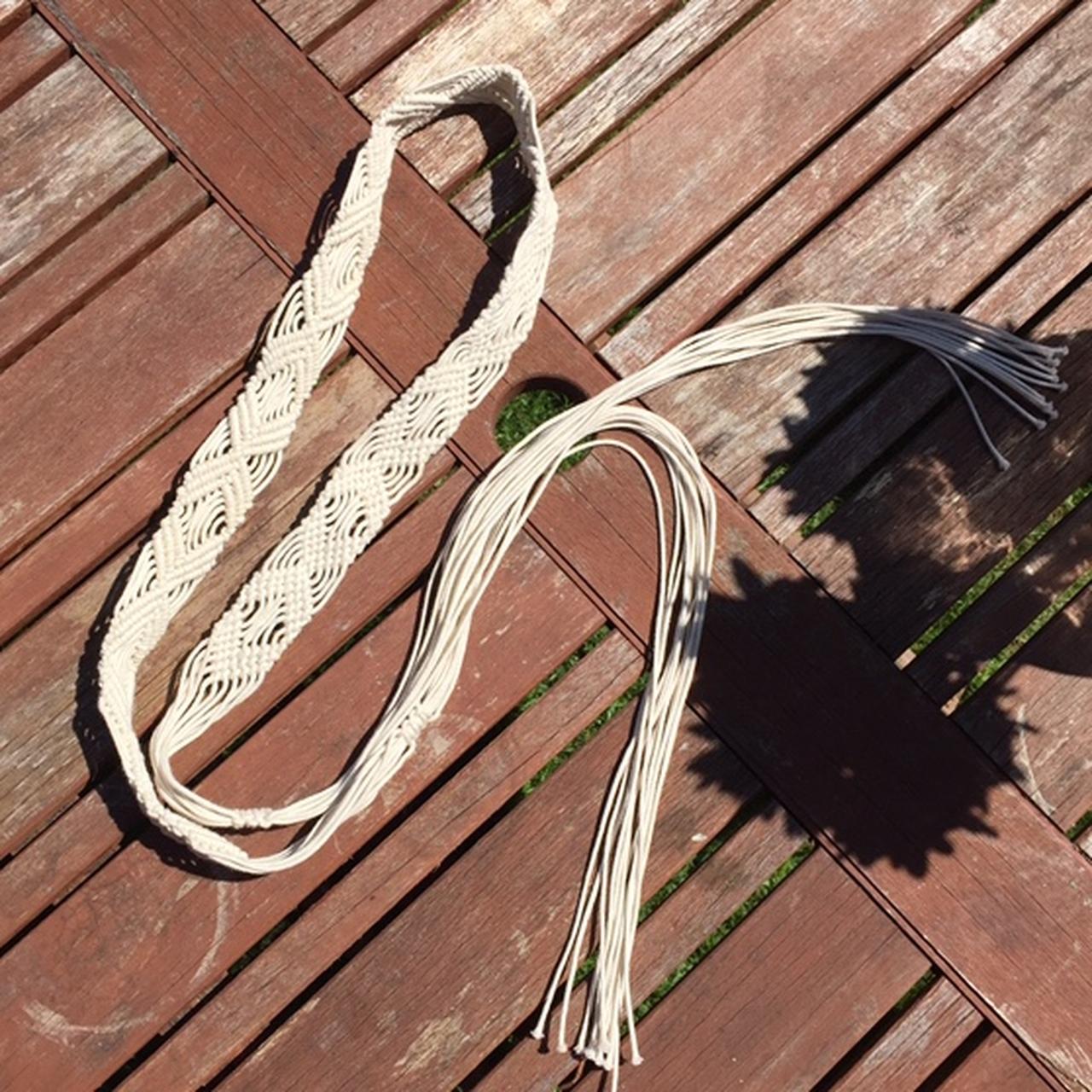 🌾 Macrame tassel belt 🌾 Brand new cream rope macrame... - Depop