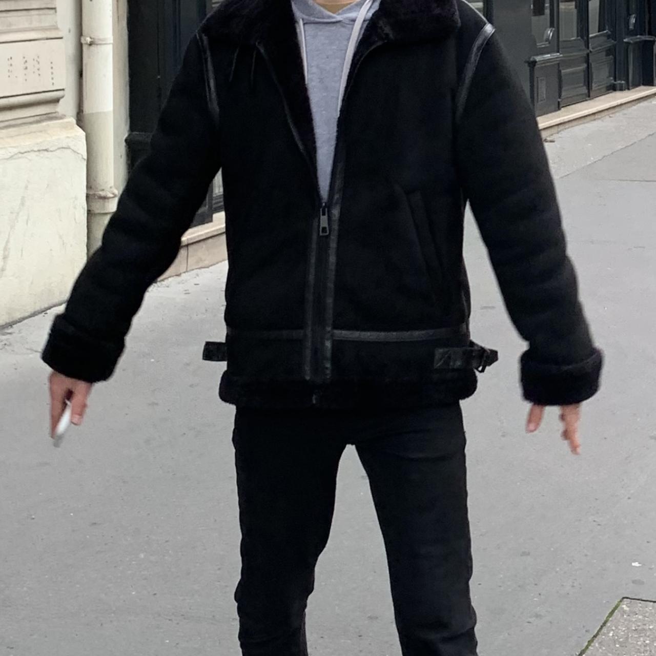 ZARA MENS SHEARLING JACKET Super warm and comfy -... - Depop