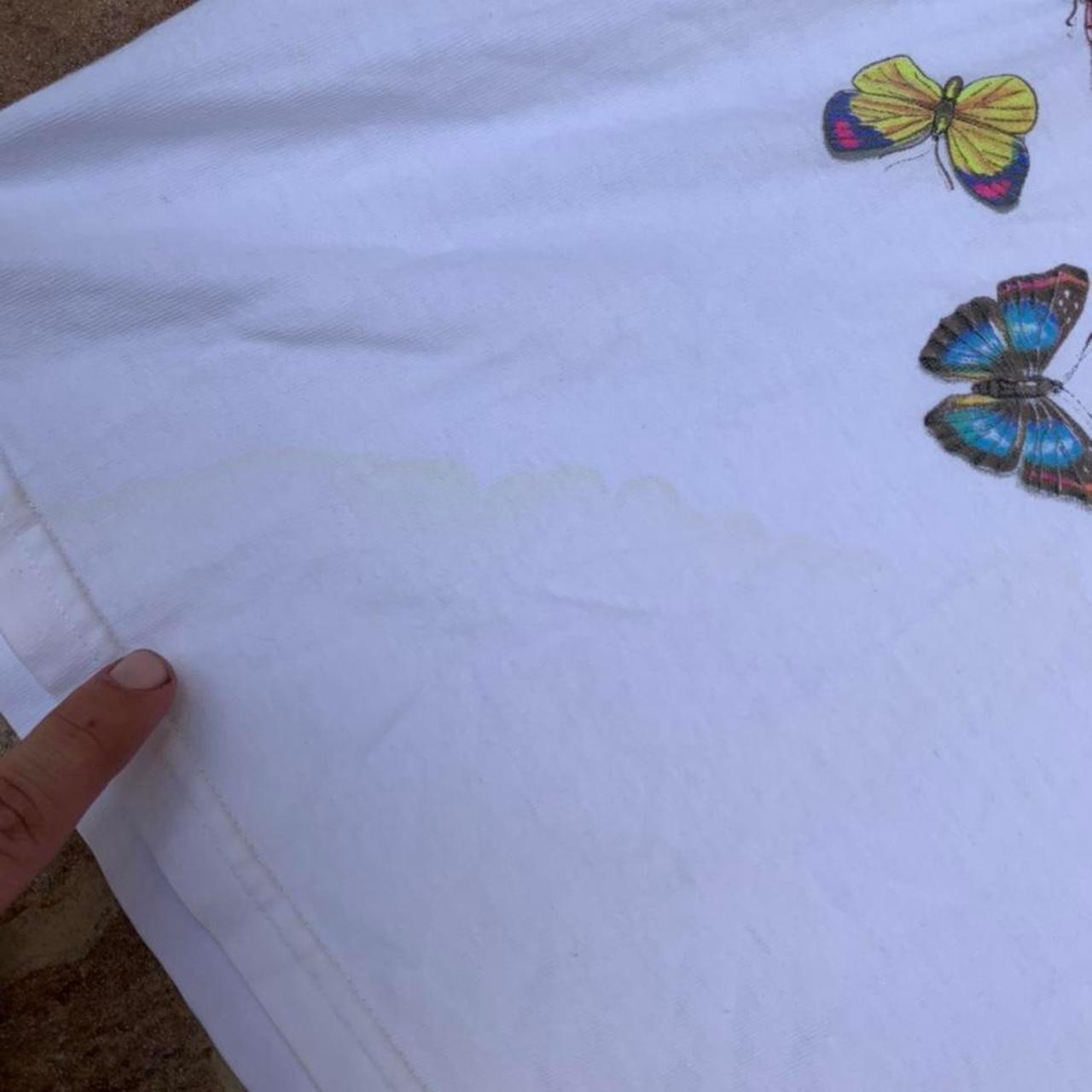 White T Shirt BUTTERFLIES OF Costa Rica Souviner... - Depop
