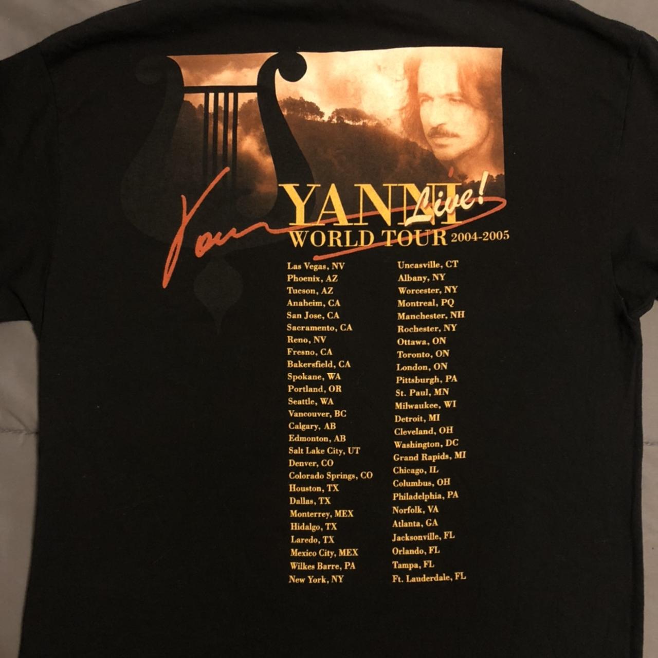 Vintage Yanni world tour tee 03 Size Large... - Depop
