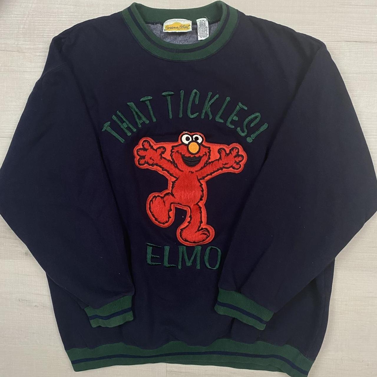 Vintage 90s Elmo Sesame Street crewneck sweatshirt !... - Depop