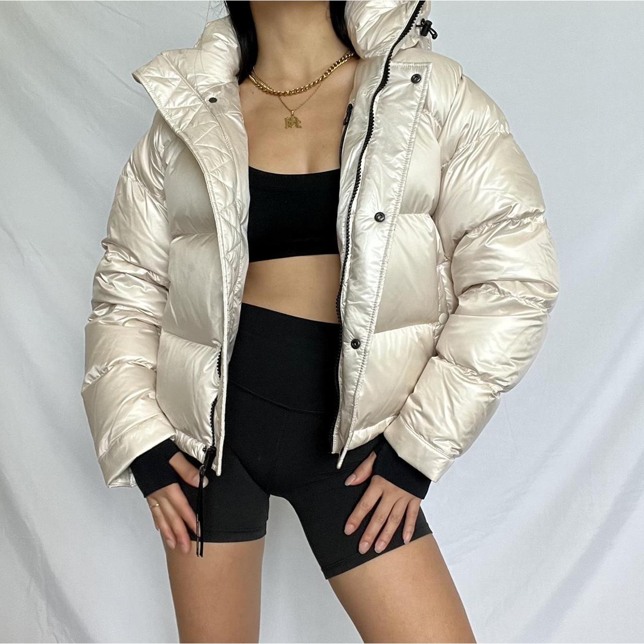 Aritzia Super Puff Shorty Bone - fantastic... - Depop