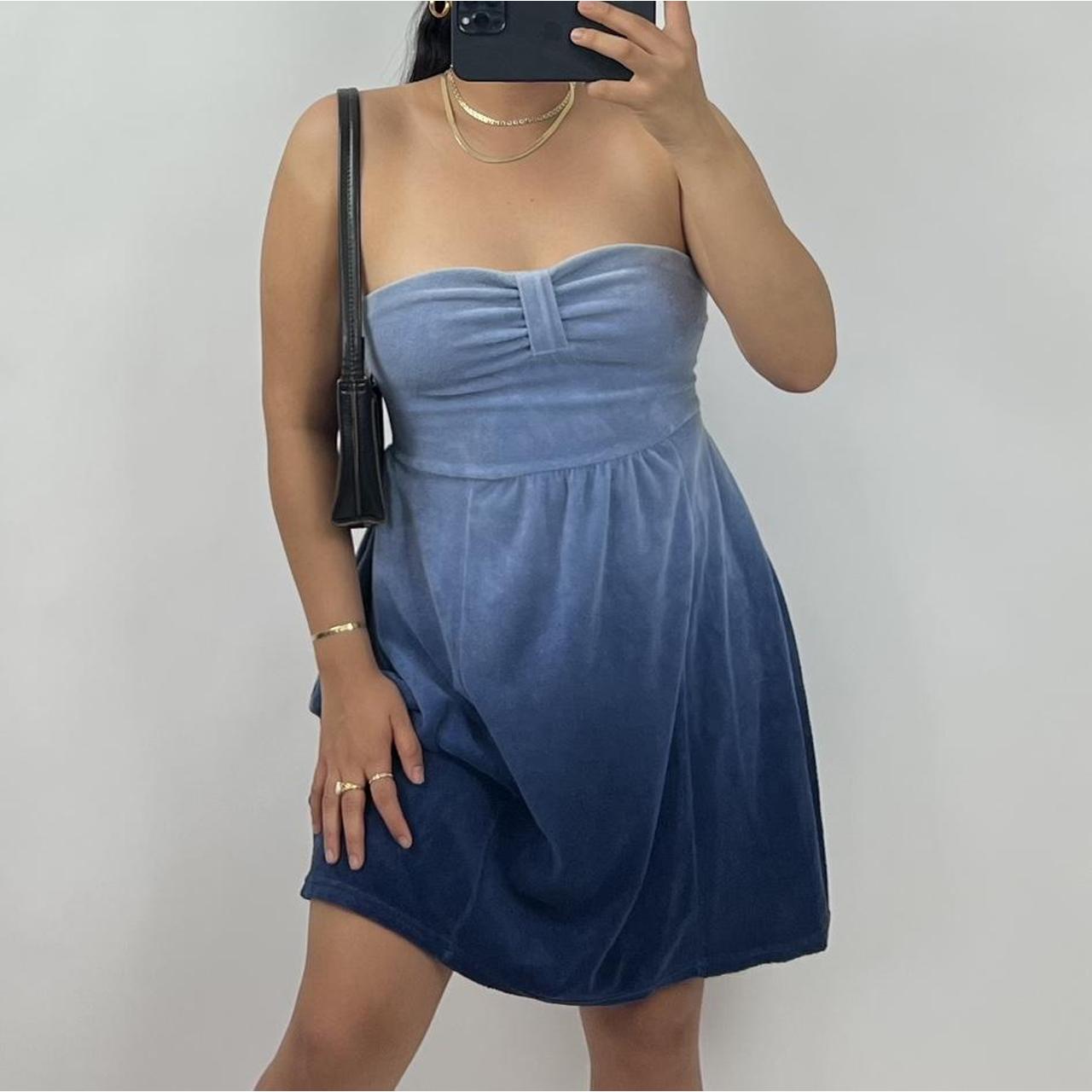 Y2k terry cloth juicy couture strapless tube dress!!... - Depop