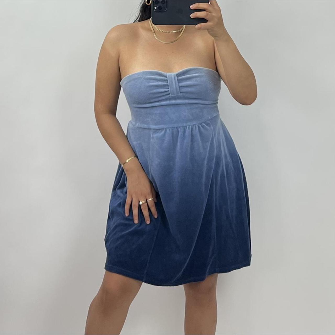 Y2k terry cloth juicy couture strapless tube dress!!... - Depop
