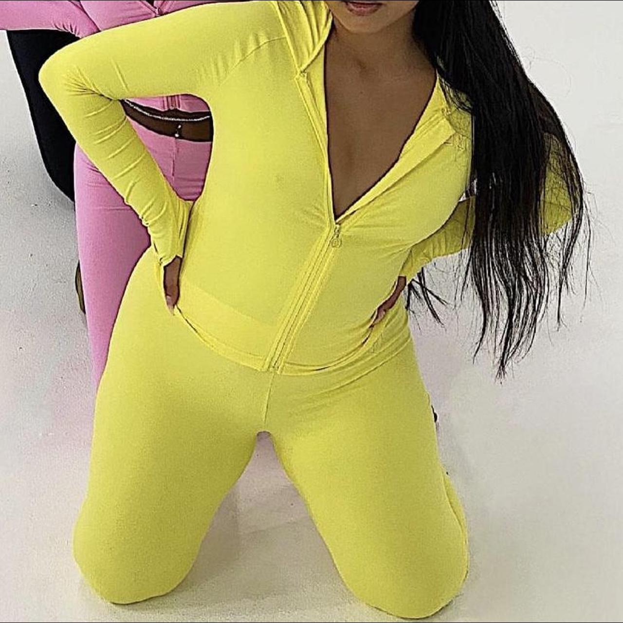 Body By Raven Tracy Yellow Tracksuit Leggings And Depop