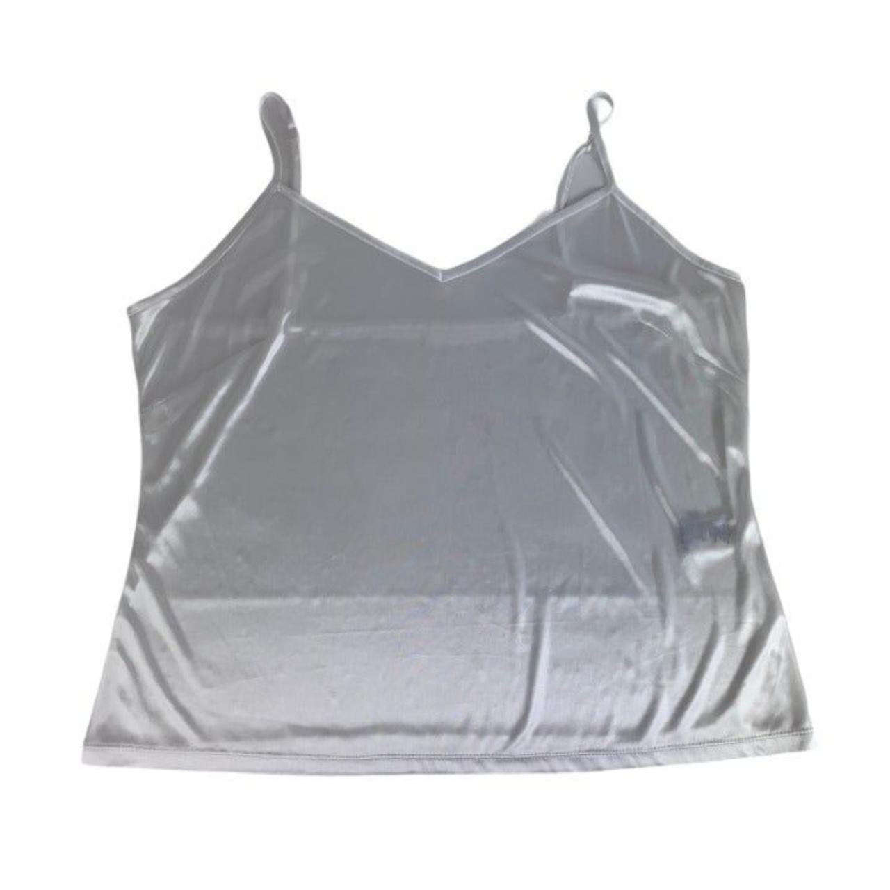 White camisole / cami top - polyester , adjustable... - Depop