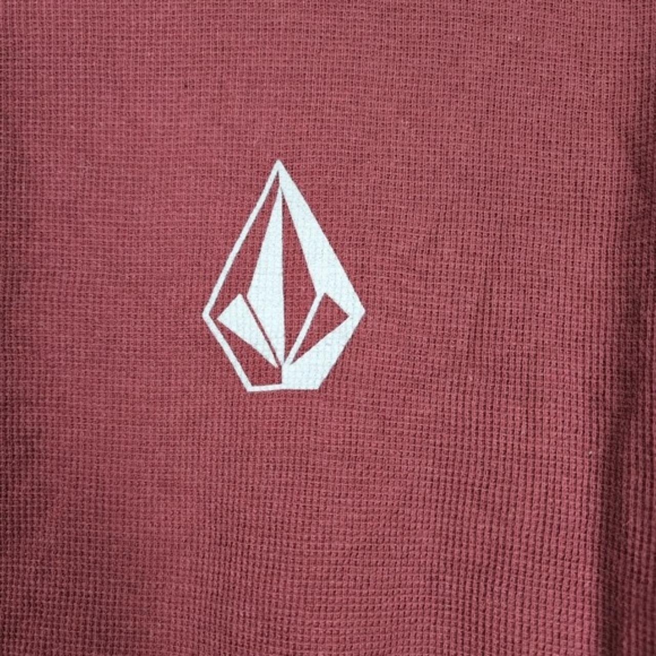 Volcom mens waffle t-shirt Sz XL long sleeve red... - Depop