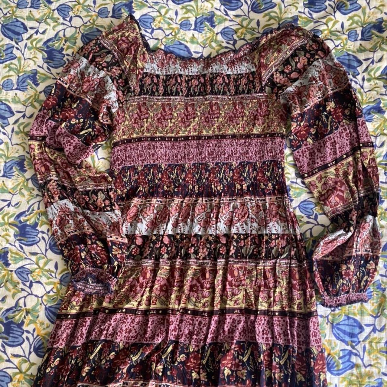 Boho patterned dress Only worn once, great... - Depop