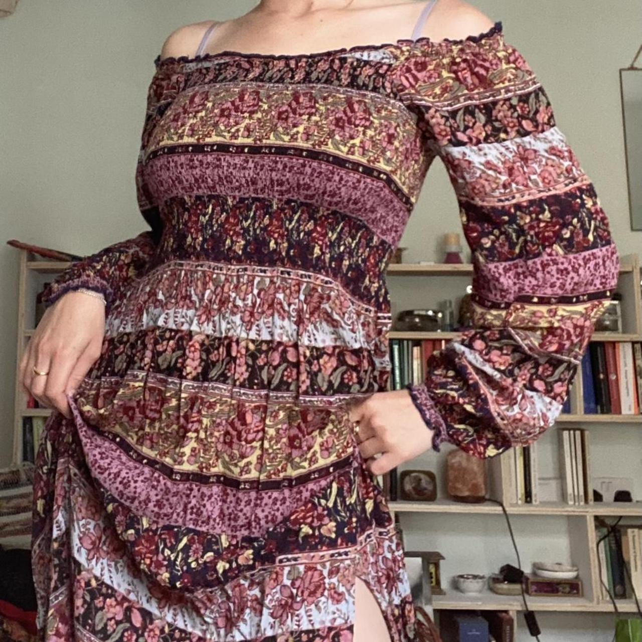 Boho patterned dress Only worn once, great... - Depop