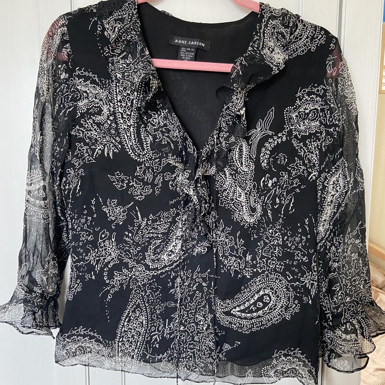 - Anne Carson floaty blouse - Vintage Y2K - Size... - Depop