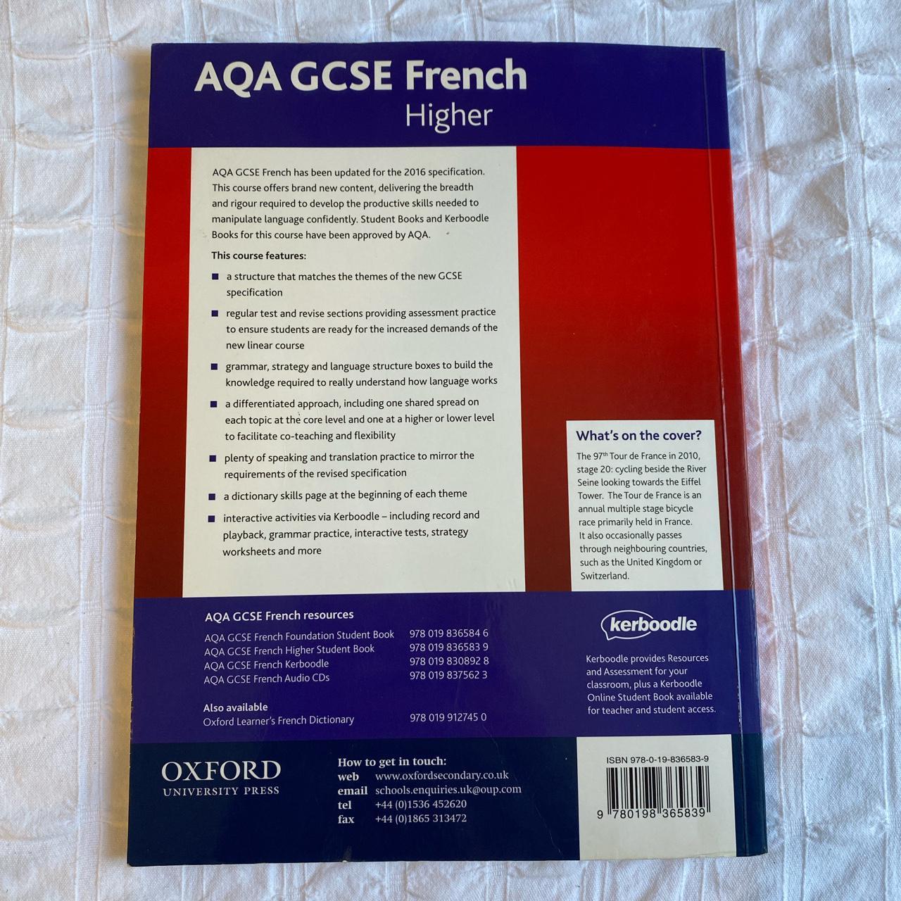 GCSE AQA french higher textbook. Perfect condition.... | Depop