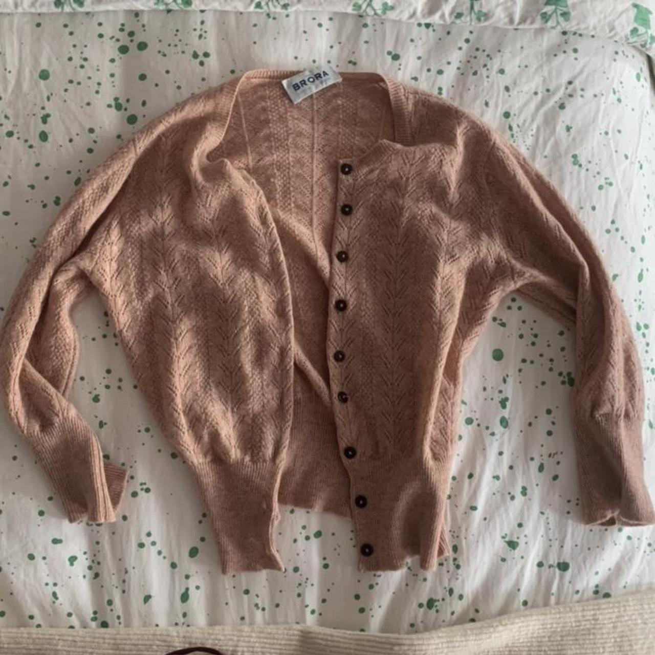 Cutest pale pink Scottish cashmere cardigan💘 perfect... - Depop