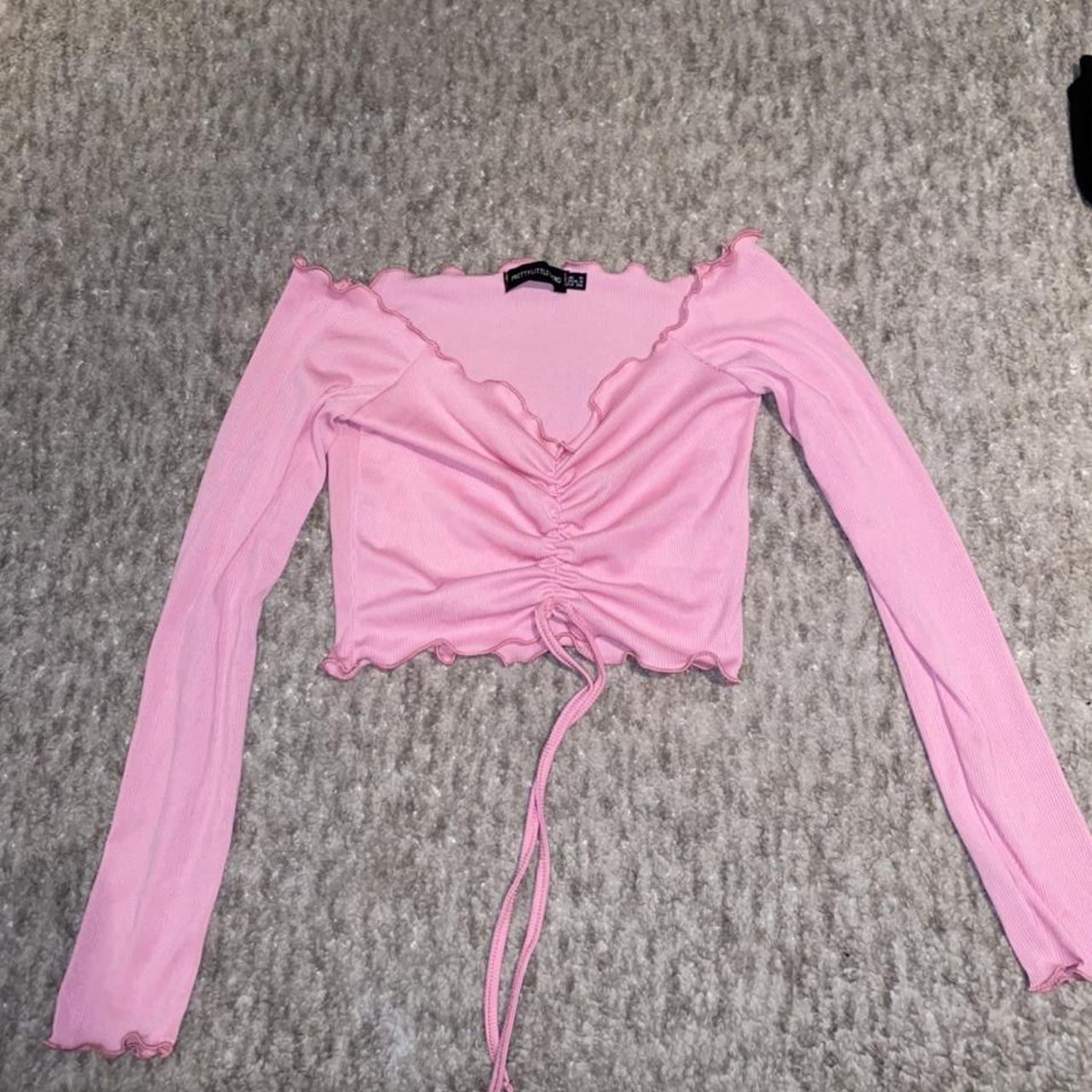 Pink plt ruched top never worn 💖 ignore:... - Depop