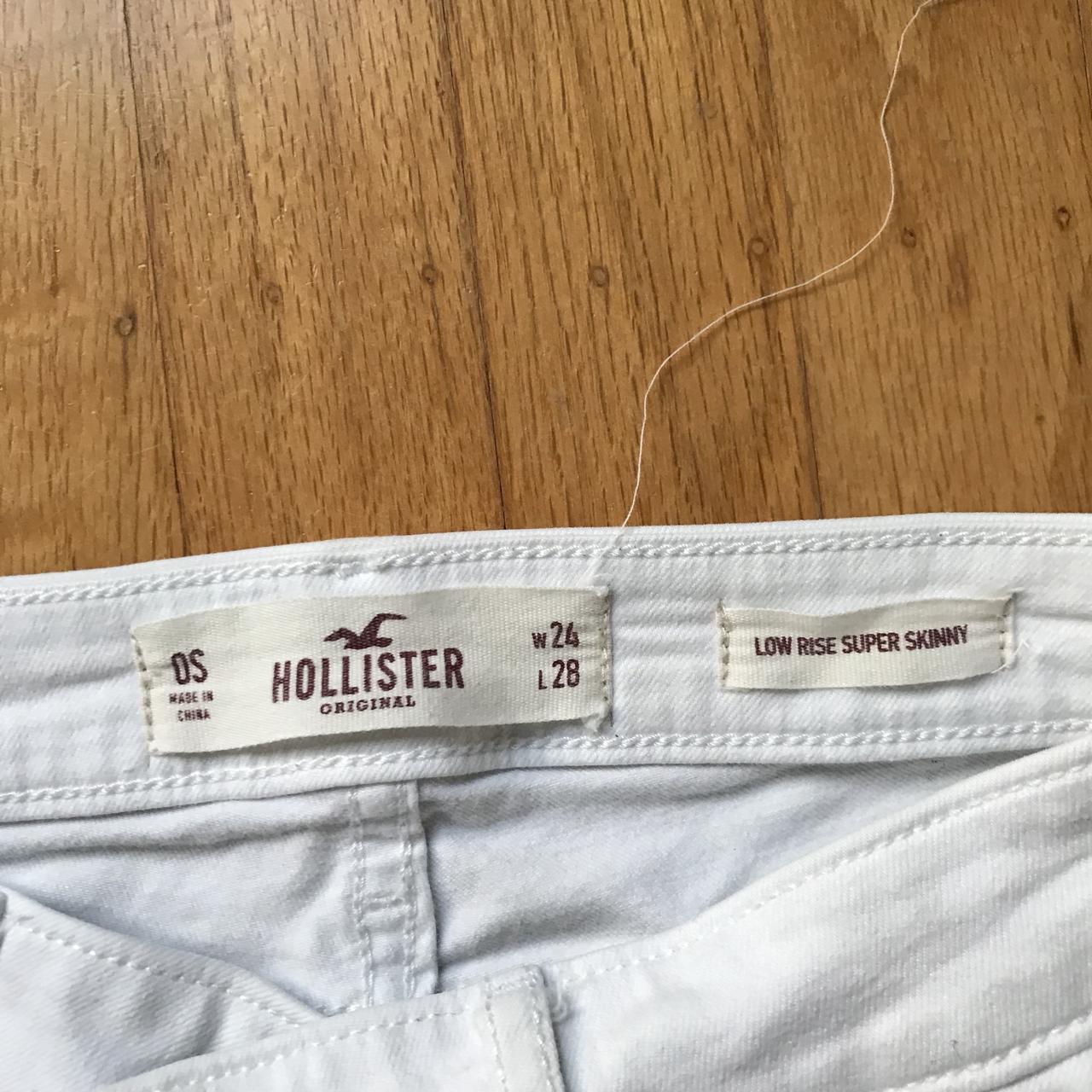 super skinny low rise white jeans from hollis ter... | Depop