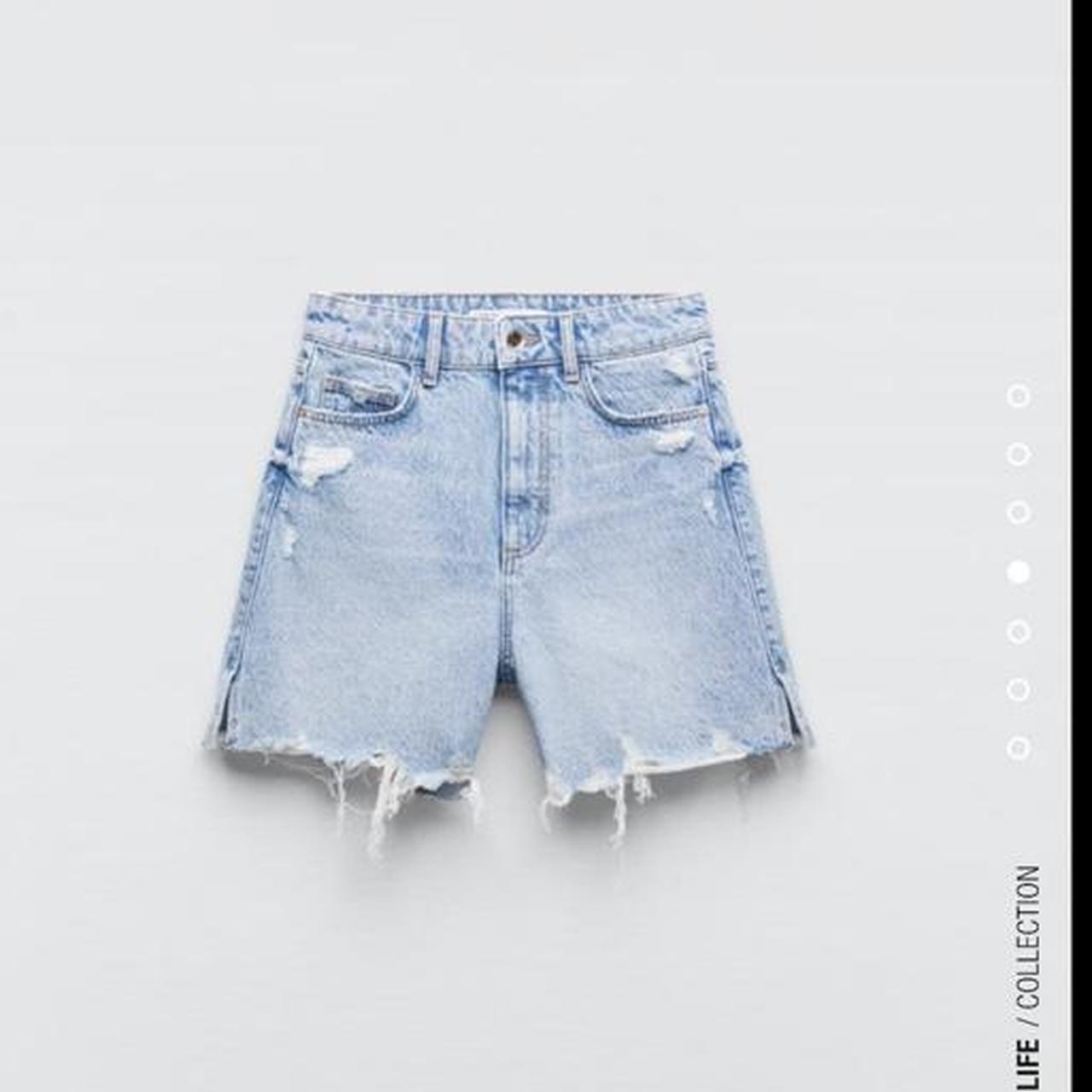 Zara denim shorts. Worn twice. Bought for £25.99.... - Depop