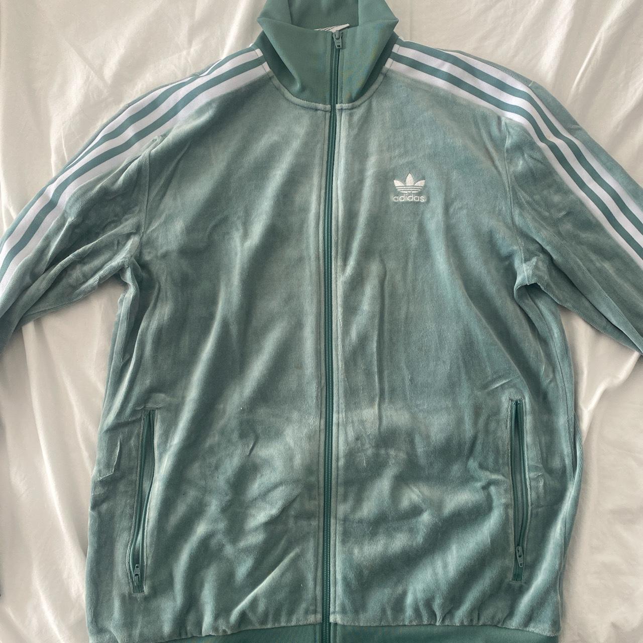 Adidas velvet tracksuit, worn once Comes with... - Depop
