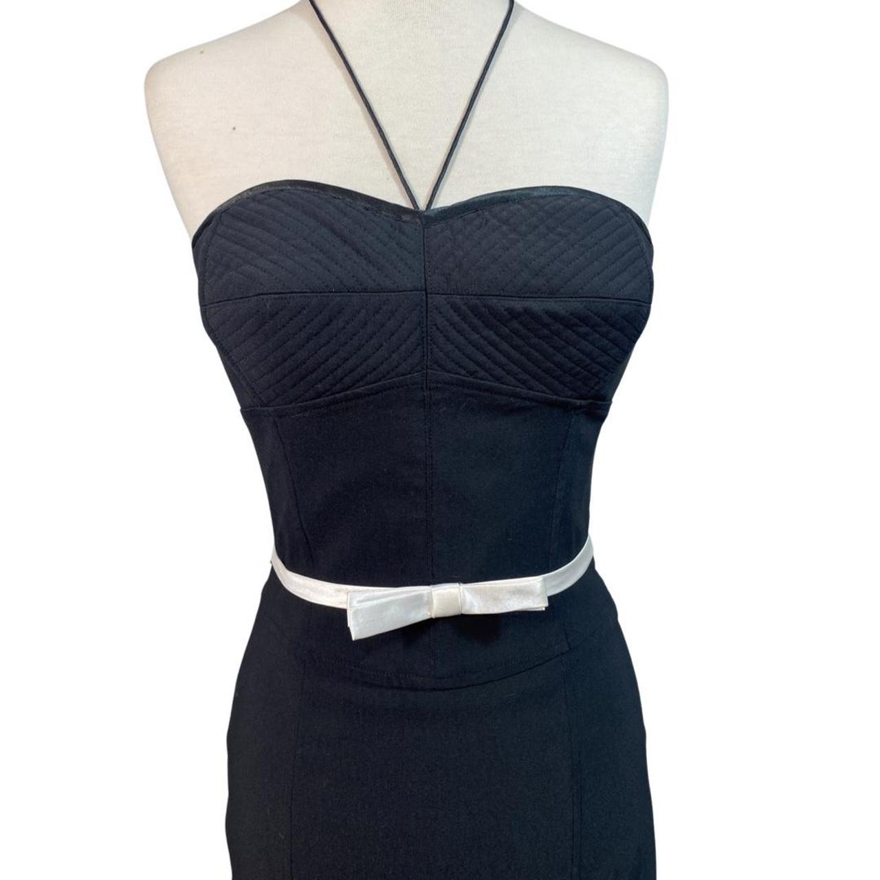 Express stretch structured corset panel preppy LBD... - Depop