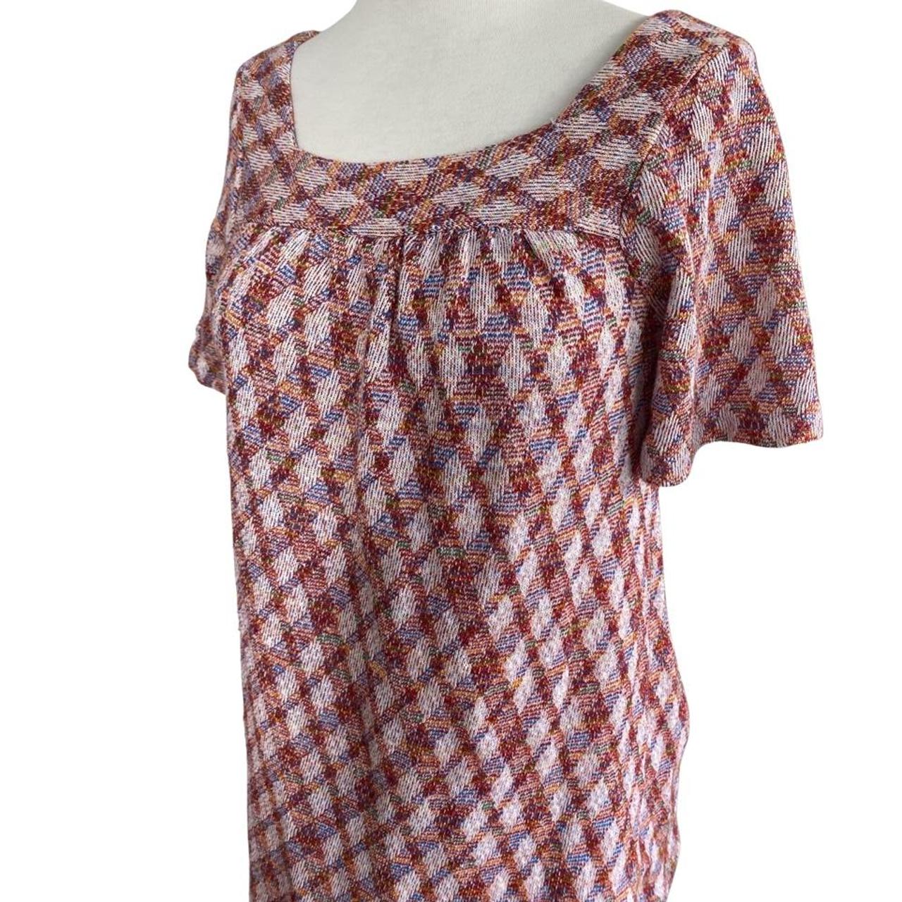 Super soft 1970s retro summer 100% acrylic peasant... - Depop