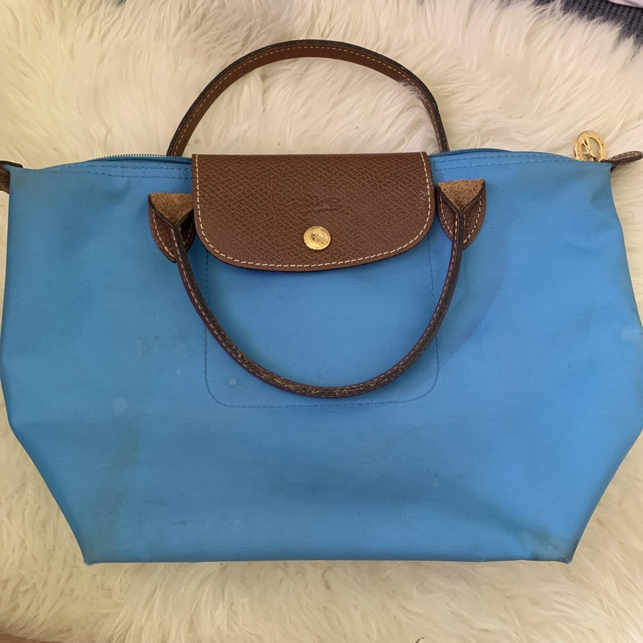 Most gorgoeus small long champ blue handbag Sellijg... - Depop