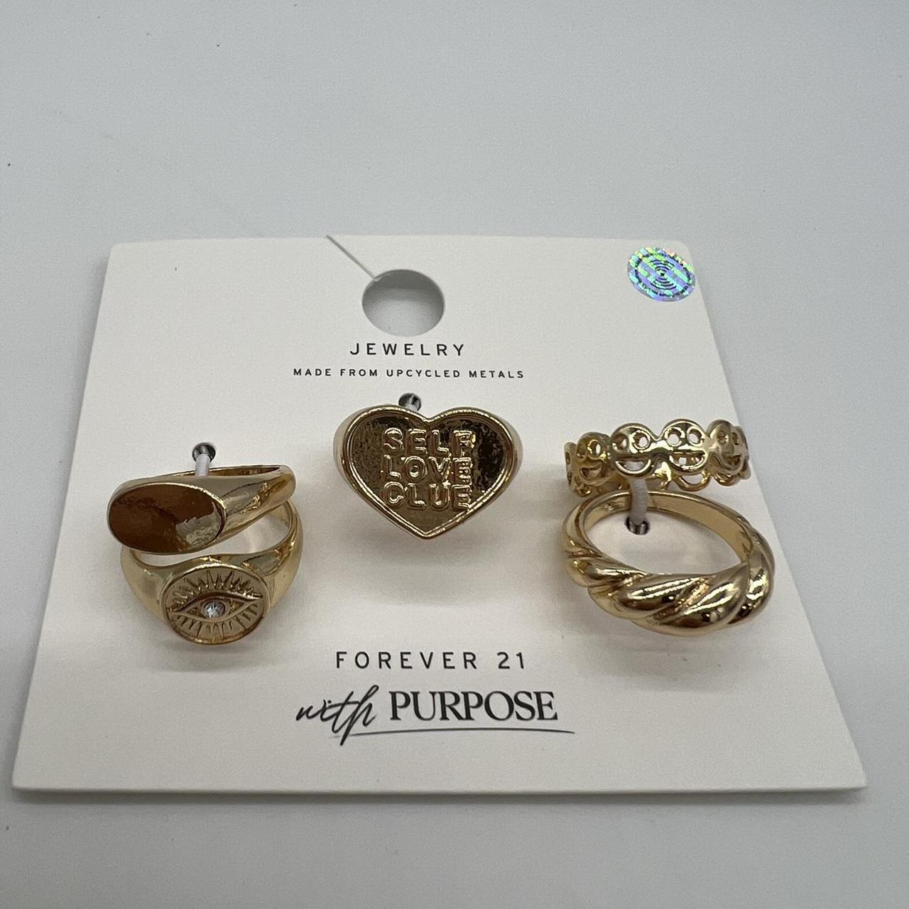 The rings are brand new with tags. The color is gold... - Depop