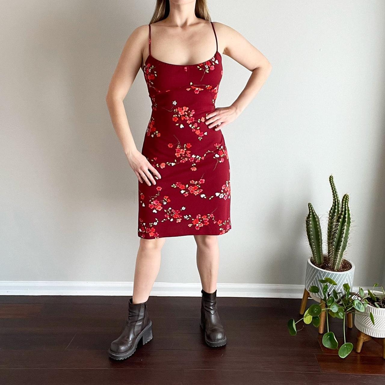 Vintage 90s made in USA Mande floral mini dress!... | Depop