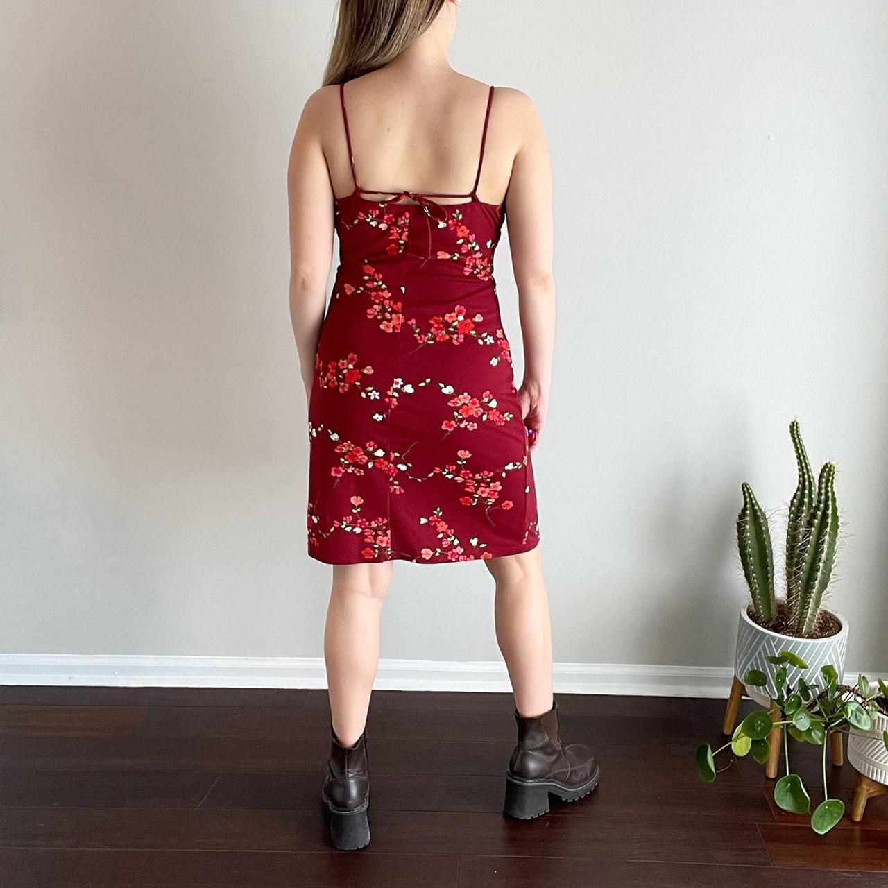 Vintage 90s made in USA Mande floral mini dress!... - Depop