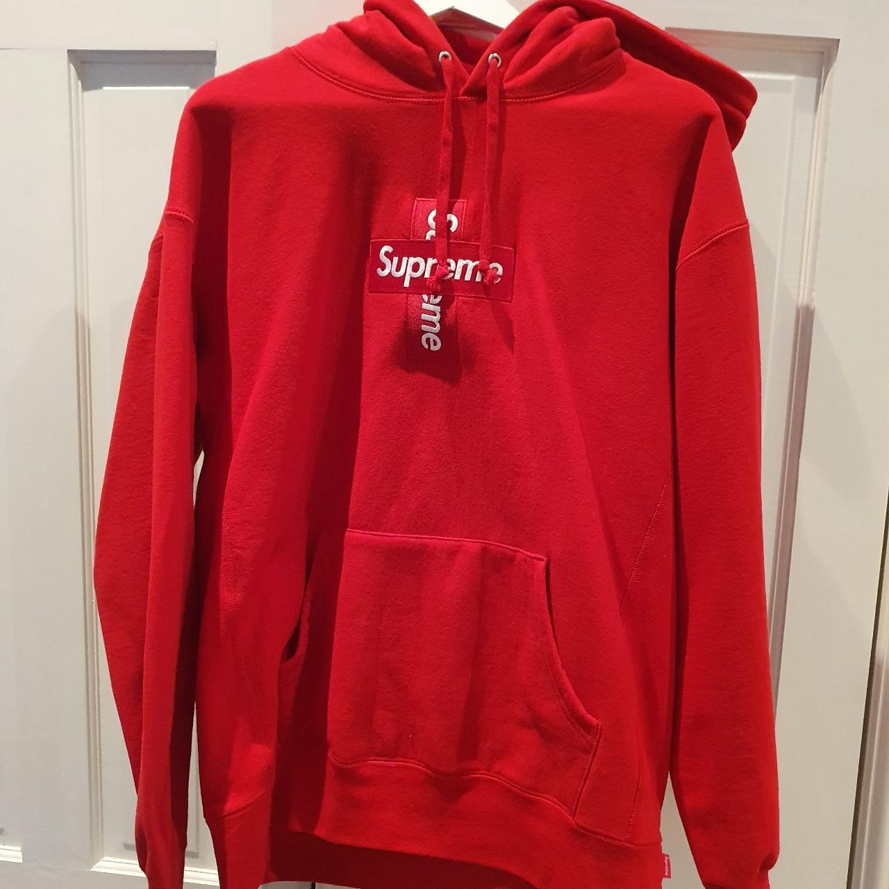 SUPREME Cross Box Logo Hoodie Only worn 5 or so... - Depop
